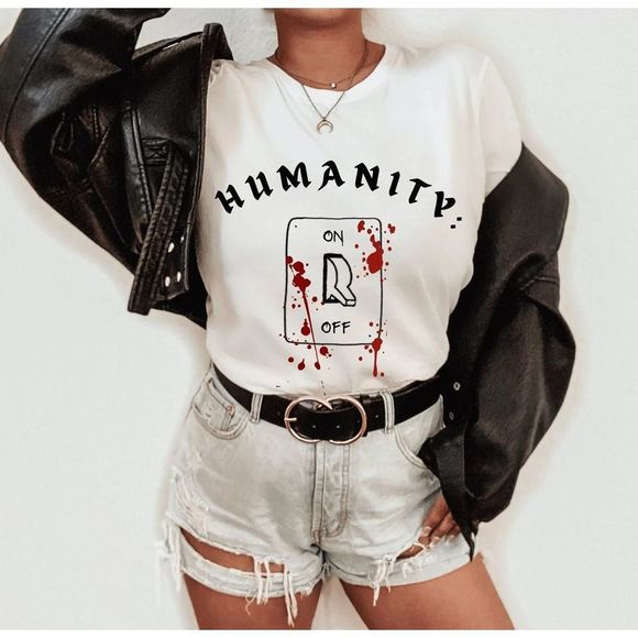 Shirts | Humanity Switch Off The Vampire Diaries Shirt | Poshmark